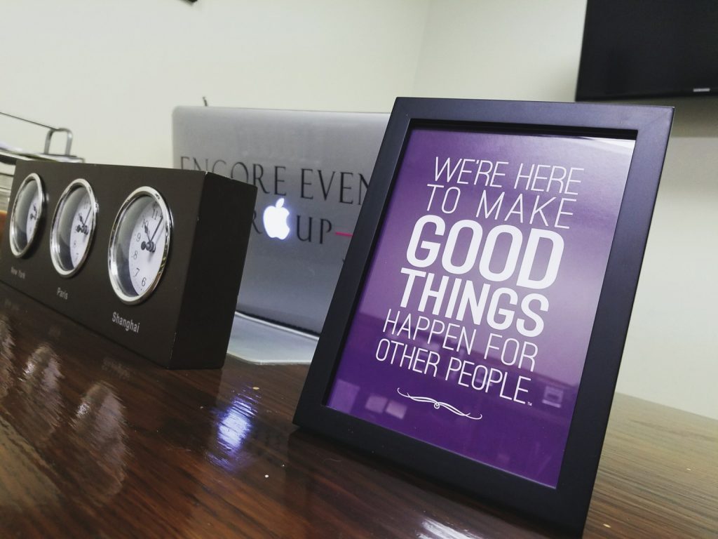 make_good_things_happen_poster - Ship Our Wedding DIY Rentals