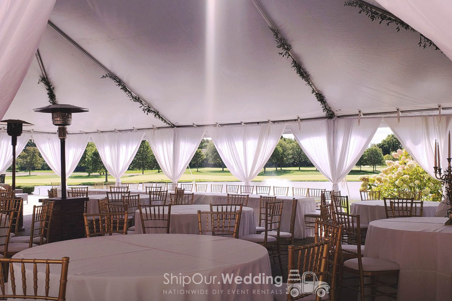 Simple Wedding Tent Draping Ideas - Rent Kit $25.99