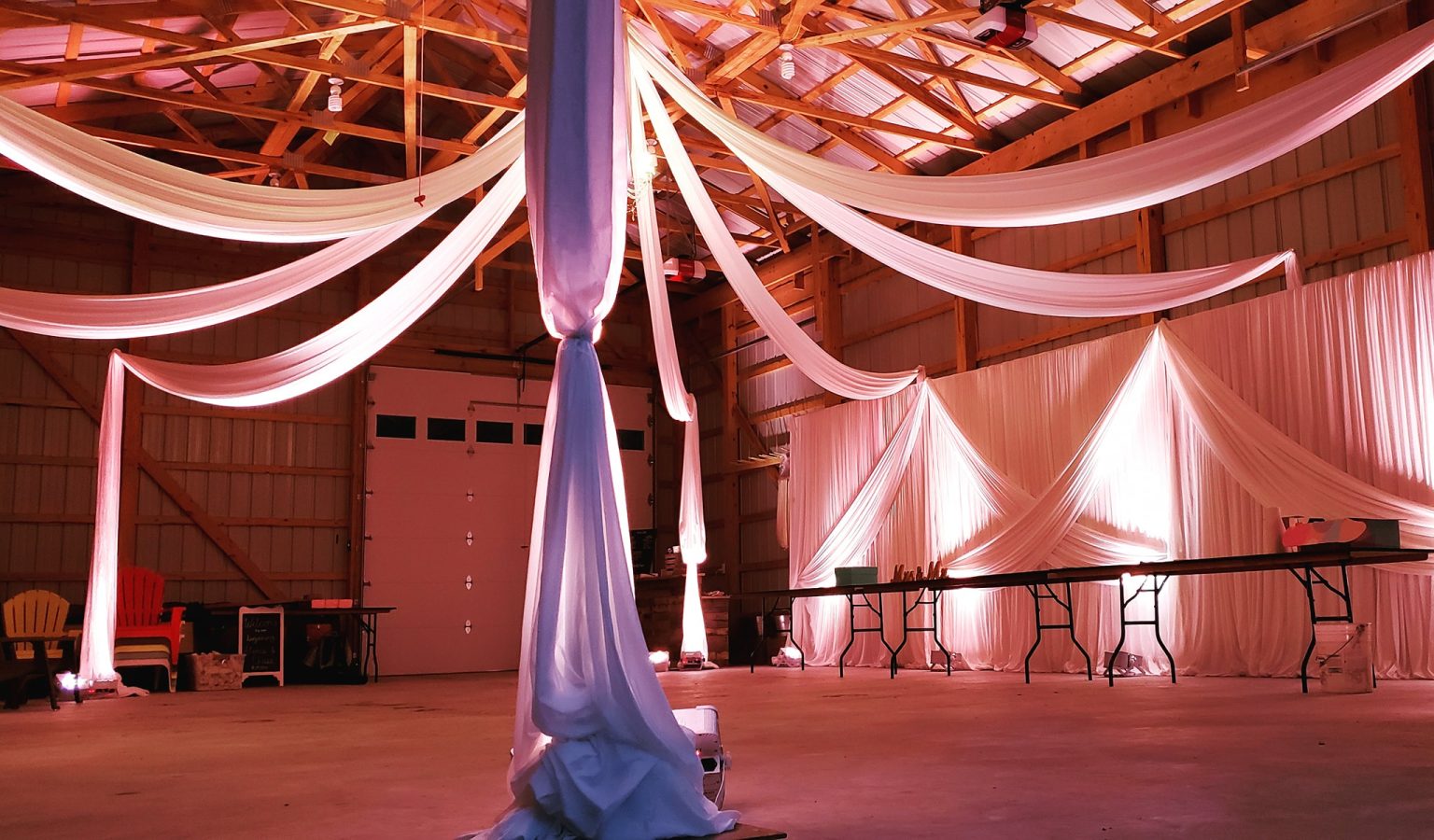Ceiling Draping Fabric Ideas - Cover Your Wedding Decor $25
